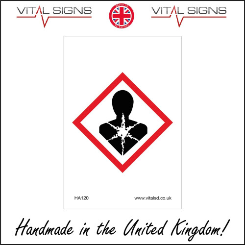 (150 x 200mm - 6 x 8, Sticker / Sav - White Background) HA120 Choking ...