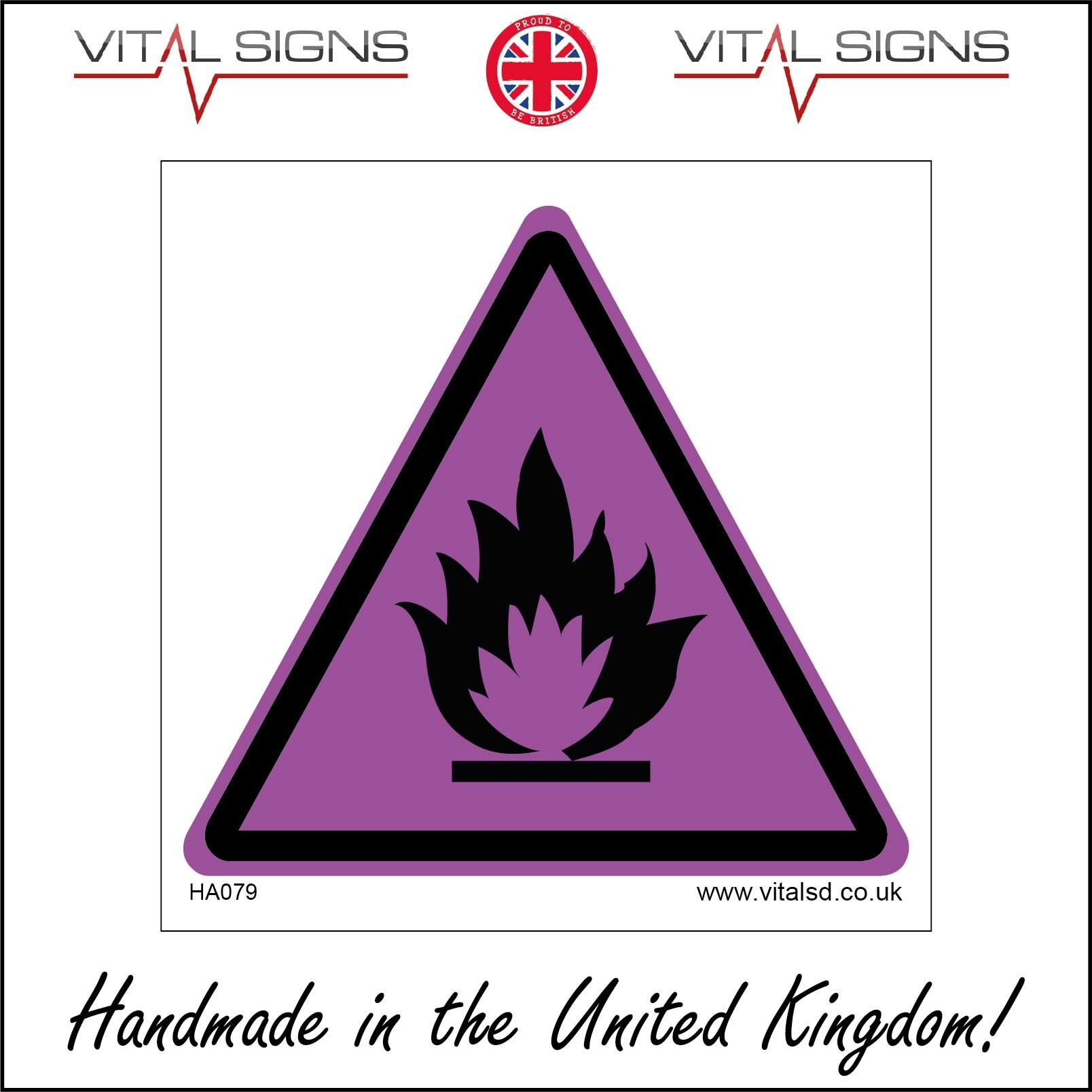 (450 x 450mm - 18 x 18, Sticker / Sav - White Background) FIRE HAZARD ...