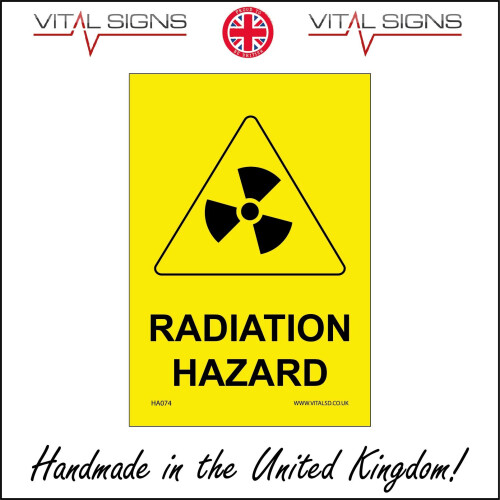 (300 x 400mm - 12 x 16, 3mm Standard Foamex Foamboard) RADIATION HAZARD ...