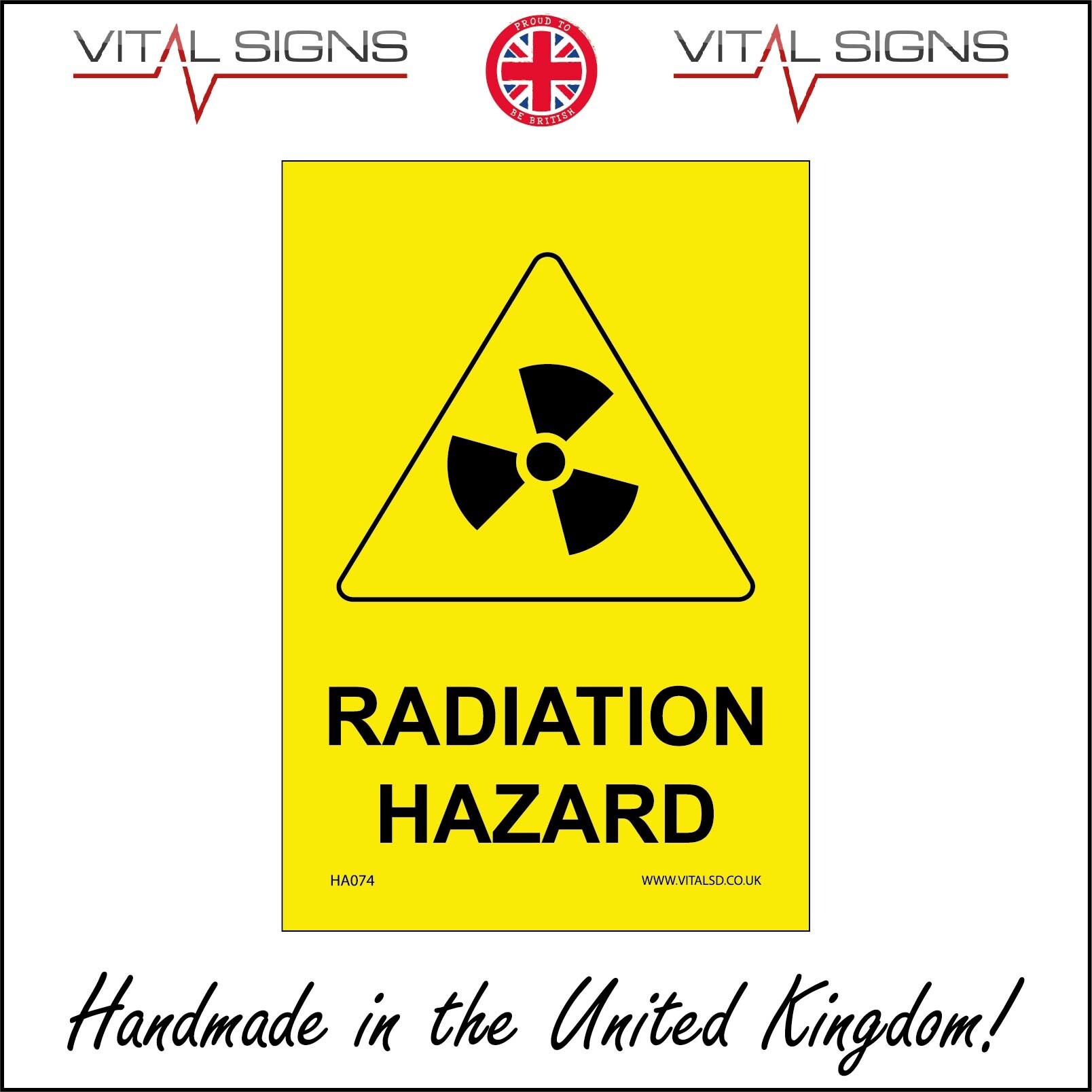 (300 x 400mm - 12 x 16, 3mm Standard Foamex Foamboard) RADIATION HAZARD ...