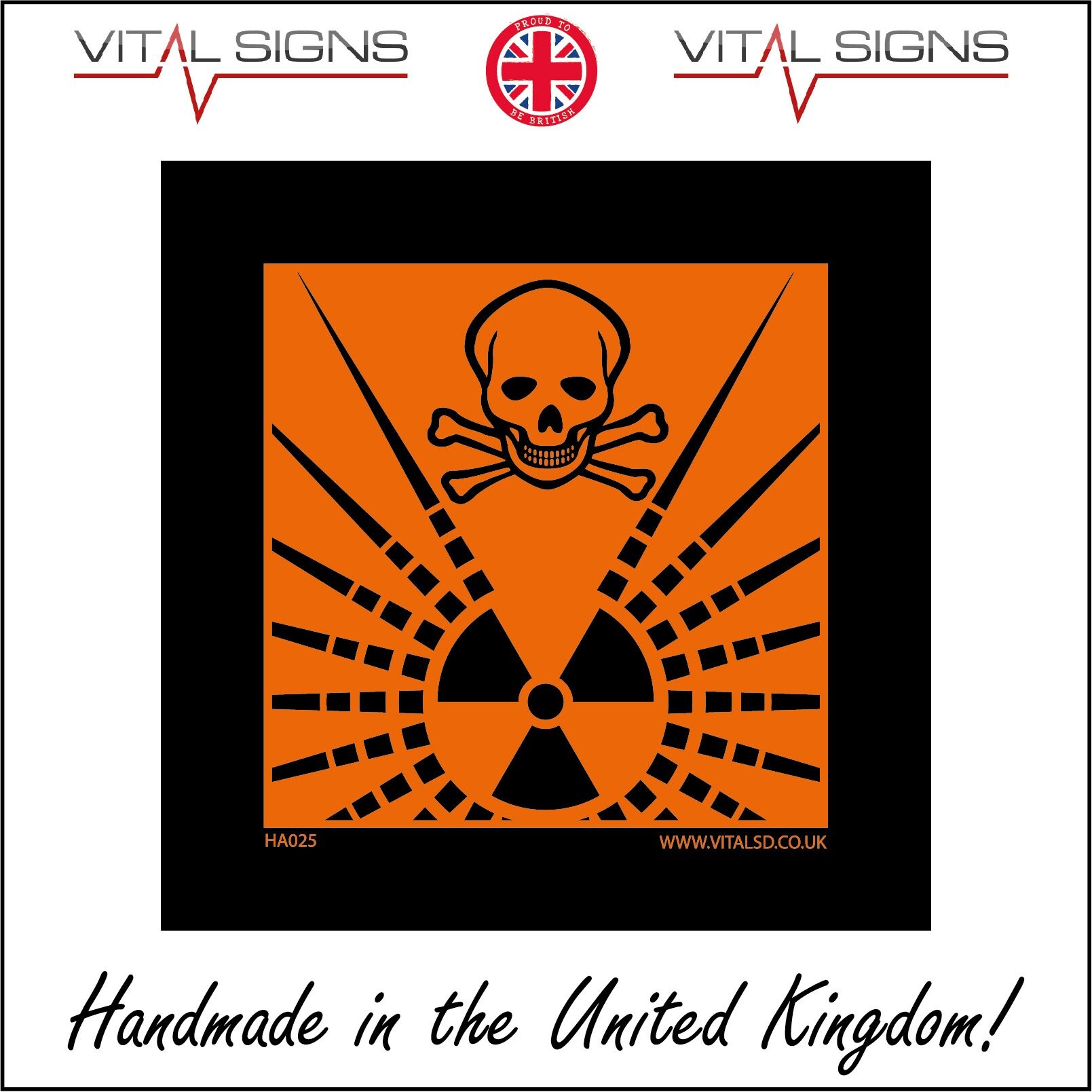 (400 x 400mm - 16 x 16, Magnetic - Vehicle Grade) HA025 Radioactive ...