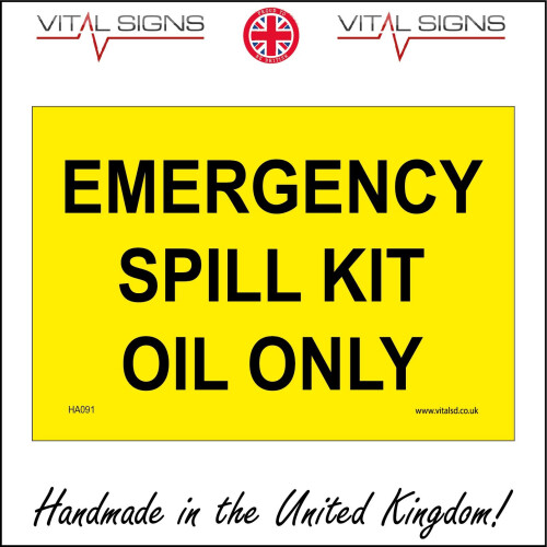 (600 x 450mm - 24 x 18, 1mm Pvc Foamex) EMERGENCY SPILL KIT OIL ONLY ...