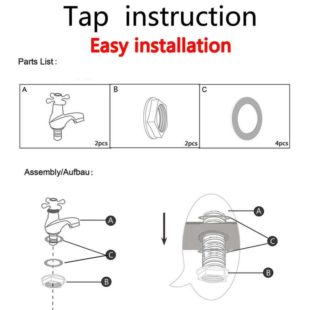 Bathroom Sink Taps Pair Taps Twin Hot And Cold Bath Bathroom Sink On Onbuy