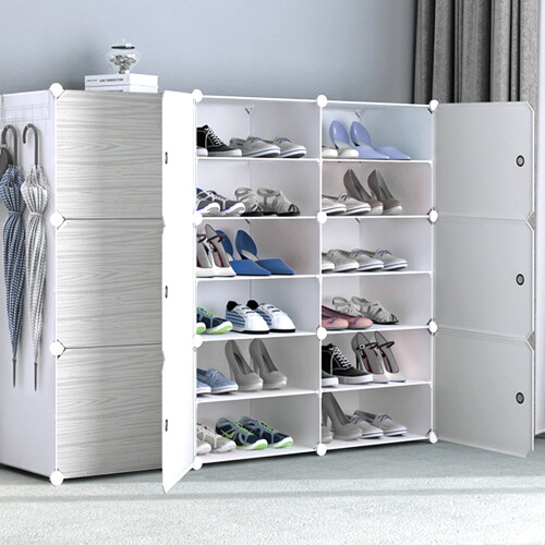 12 Multi-function Modern Shoe Cabinet DIY Shoe Bookcase Storage on OnBuy