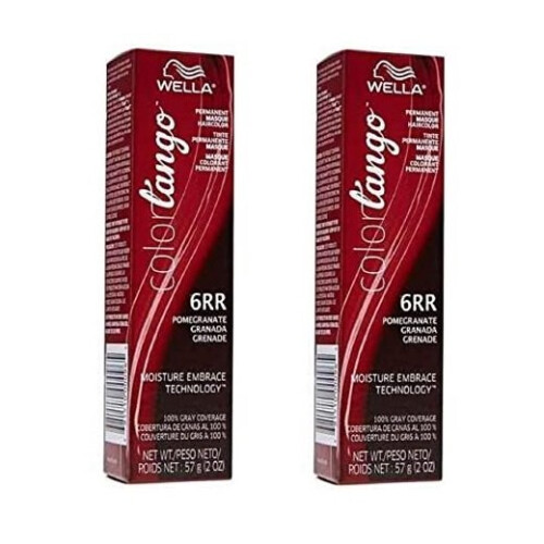 (6RR – pack of 2) Wella Color Tango 6RR Pomegranate Permanent Haircolor ...