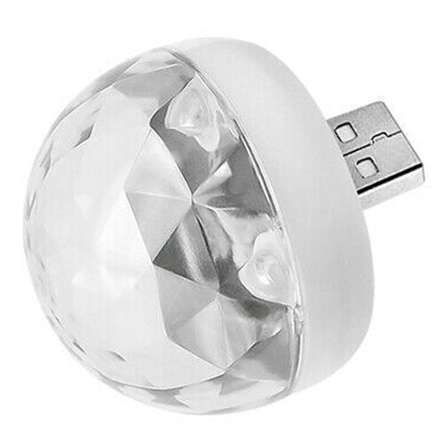 (2 Pcs) Mini USB RGB LED Disco Stage Light Ball DJ Lamp Mushroom Shape Home Car Party on OnBuy