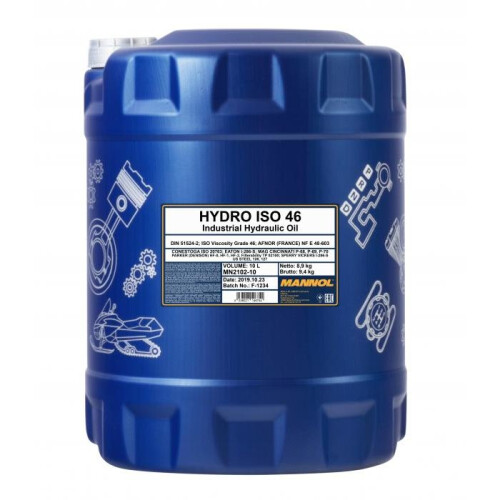 MANNOL Hydraulic Oil 46 Fluid HLP 46 High Grade ISO 46 DIN 51524 - 10 ...