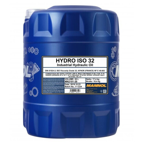 20L Mannol ISO 32 Hydraulic Oil High Grade DIN 51524 part 2 on OnBuy