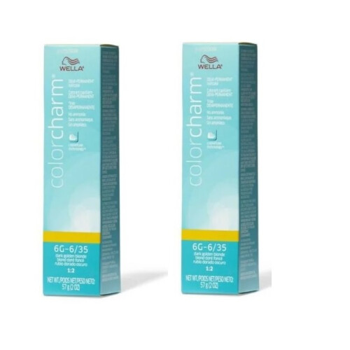 (6G – pack of 2 ) Wella Color Charm 6G Dark Golden Blonde Demi ...