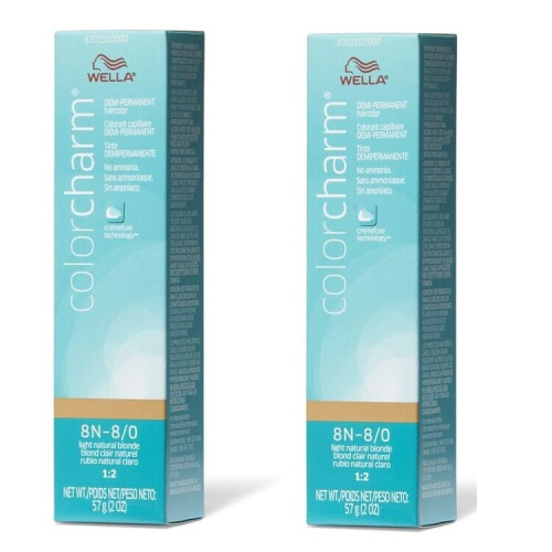 (8N – pack of 2) Wella Color Charm 8N Light Natural Blonde Demi ...