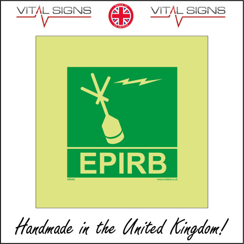 (100 x 100mm - 4 x 4, Sticker / Sav - White Background) MR040 Epirb ...
