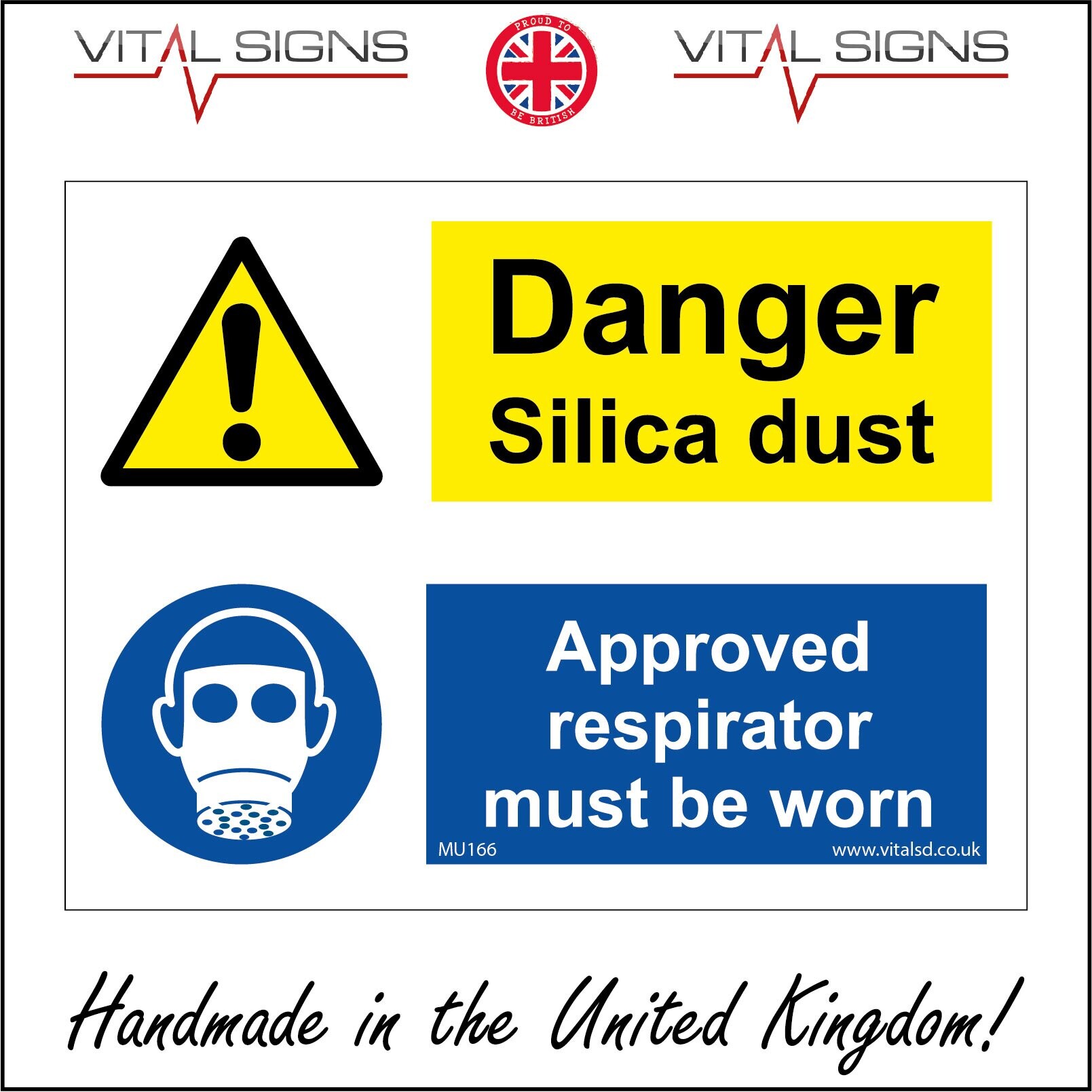 (400 x 300mm - 16 x 12, 1mm Pvc Foamex) DANGER SILICA APPROVED ...