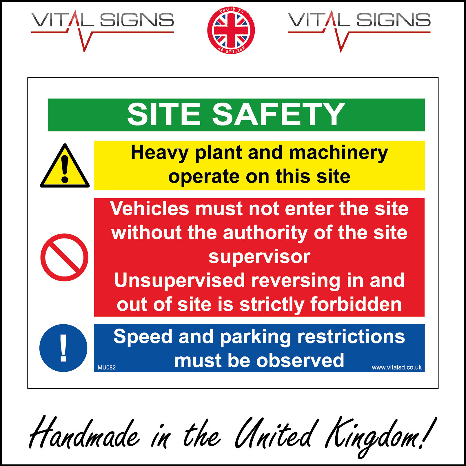 (400 x 300mm - 16 x 12, Dibond / Composite Aluminium) SITE SAFETY BOARD ...
