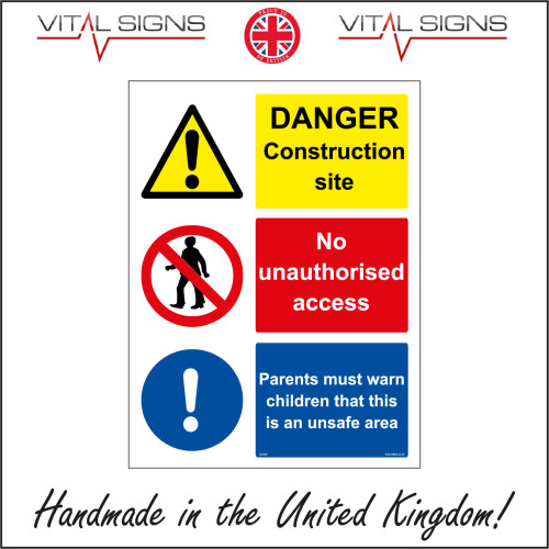 (450 x 600mm - 18 x 24, Dibond / Composite Aluminium) DANGER ...