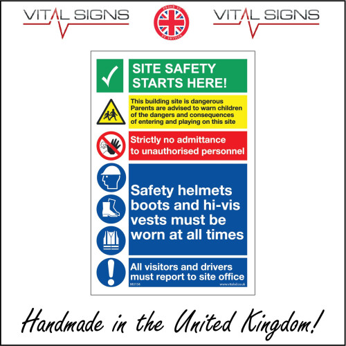 (400 x 600mm - 16 x 24, Dibond / Composite Aluminium) SITE SAFETY ...