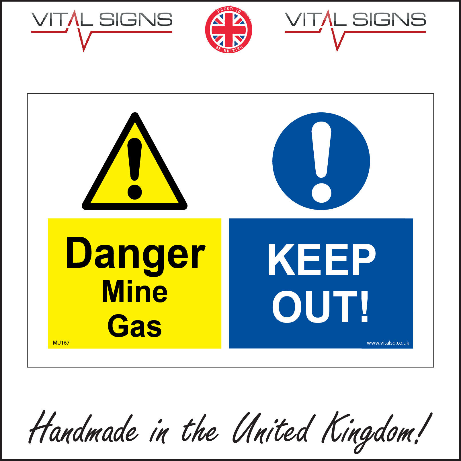 (300 x 200mm - 12 x 8, 3mm Standard Foamex Foamboard) DANGER MINE GAS ...