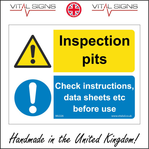 (400 x 300mm - 16 x 12, 1mm Pvc Foamex) MU226 Inspection Pits Check ...