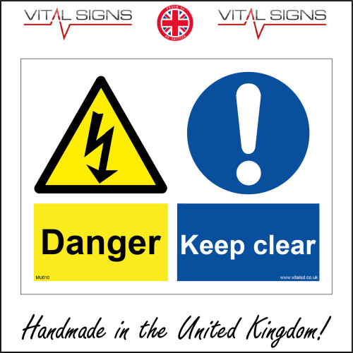 (600 x 450mm - 24 x 18, Sticker / Sav - White Background) DANGER KEEP ...