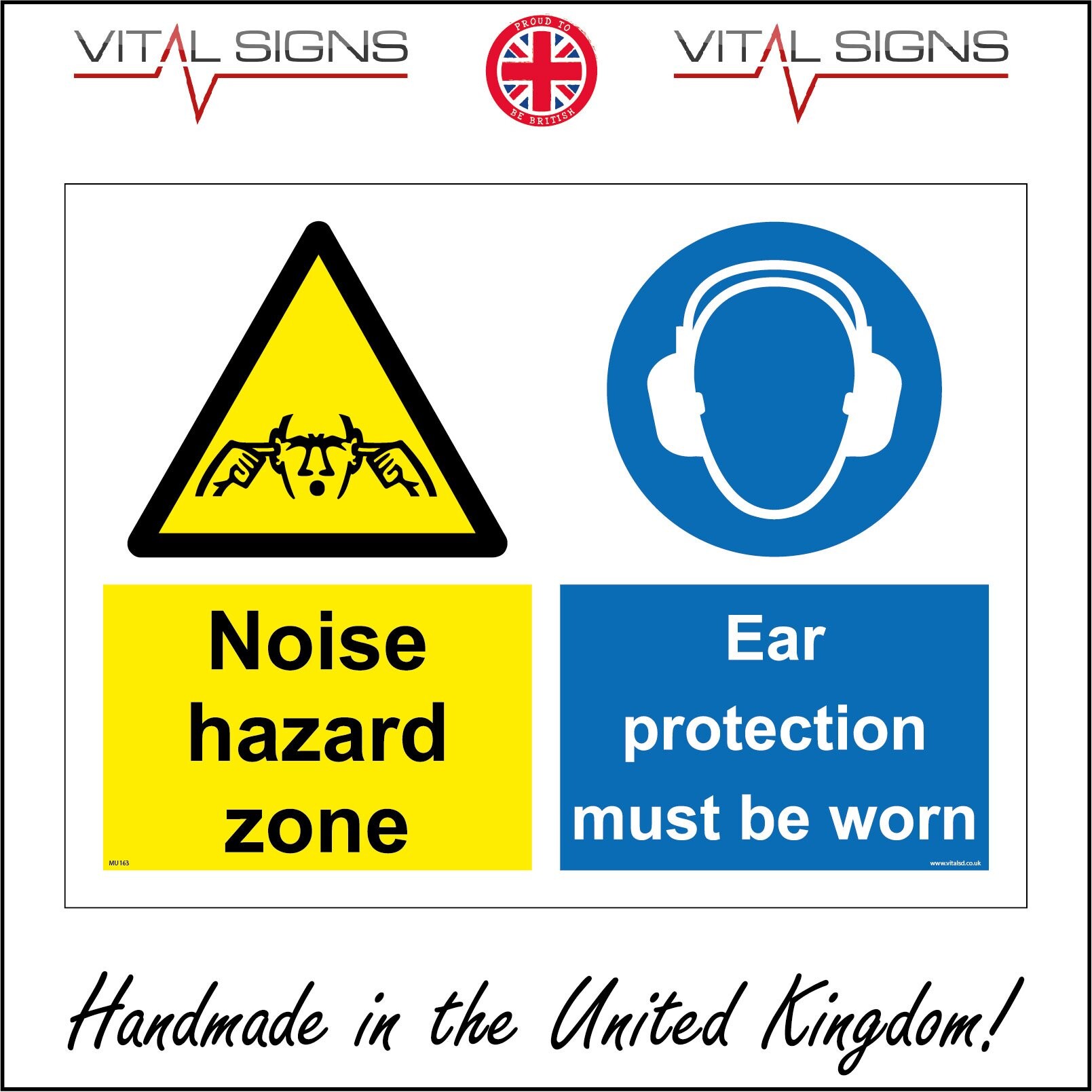 (400 x 300mm - 16 x 12, Magnetic - Vehicle Grade) NOISE HAZARD ZONE EAR ...