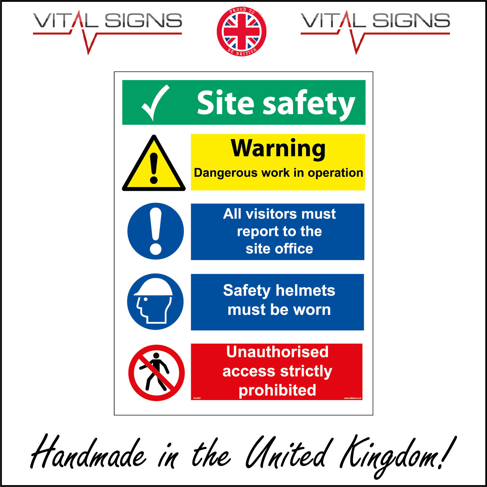 (450 x 600mm - 18 x 24, Sticker / Sav - White Background) SITE SAFETY ...