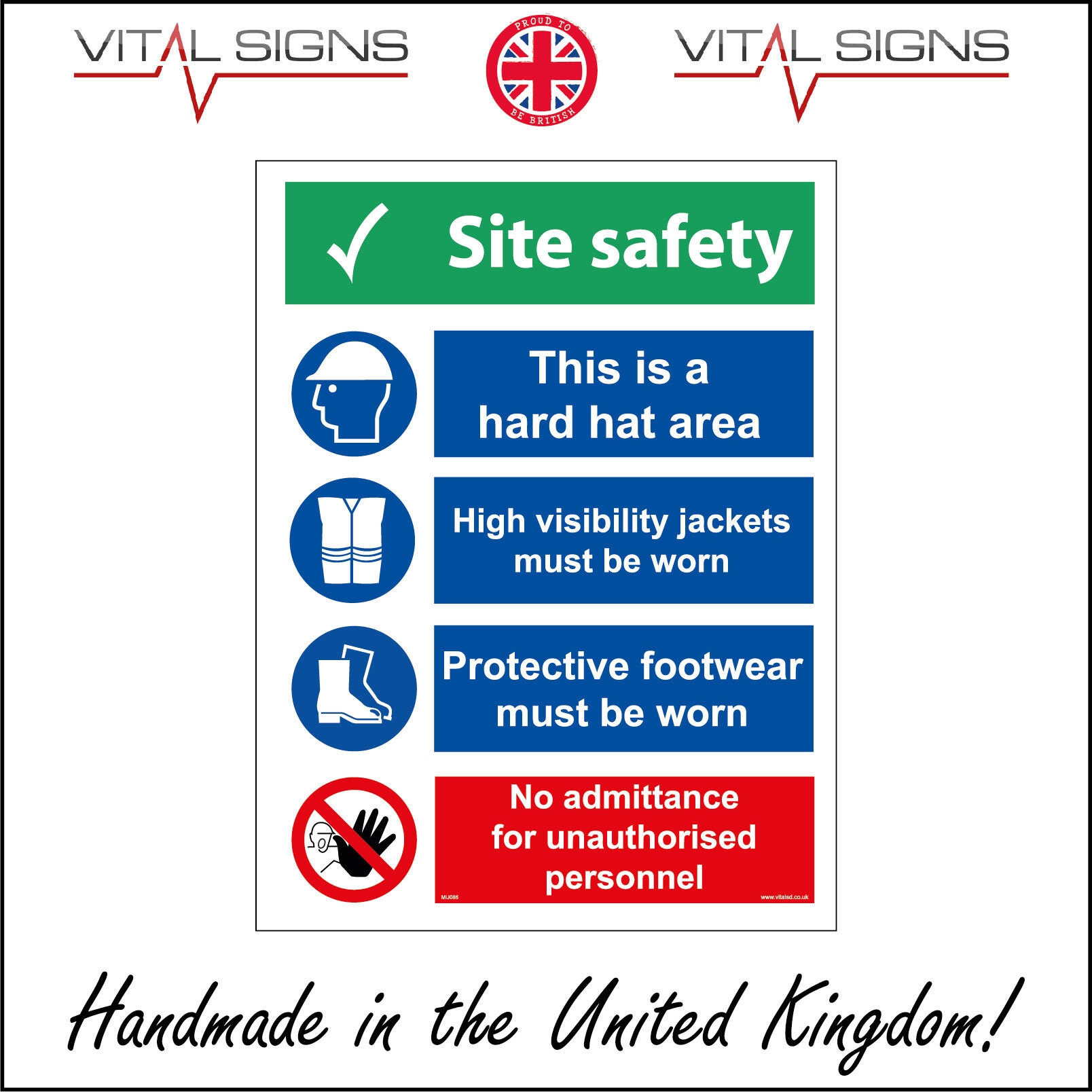 (300 x 400mm - 12 x 16, Magnetic - Vehicle Grade) SITE SAFETY SIGN ...