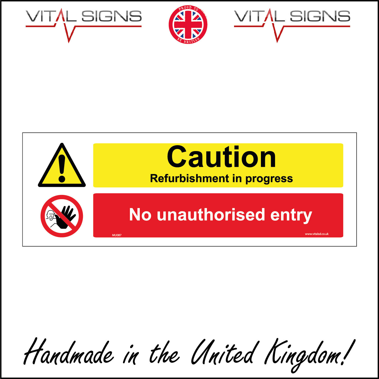 (450 x 150mm - 18 x 6, Sticker / Sav - White Background) CAUTION ...