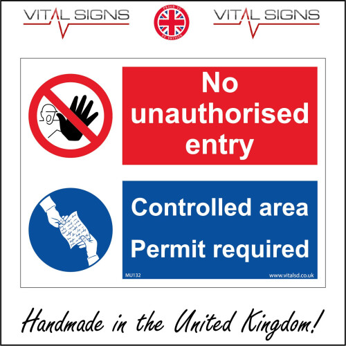 (200 x 150mm - 8 x 6, Magnetic - Vehicle Grade) NO UNAUTHORISED ENTRY ...