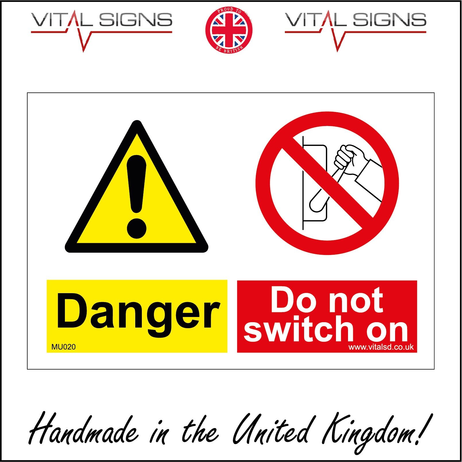 (400 x 300mm - 16 x 12, Sticker / Sav - White Background) DANGER DO NOT ...