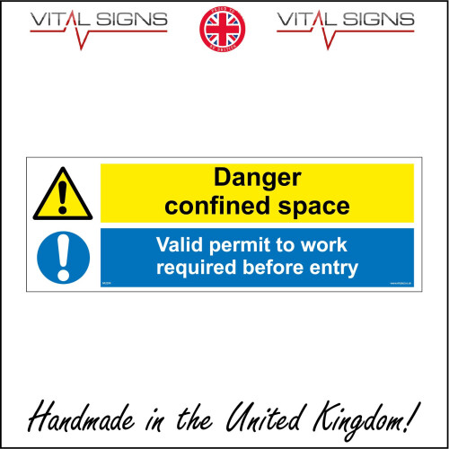 (150 x 50mm - 6 x 2, Sticker / Sav - White Background) MU204 Danger ...