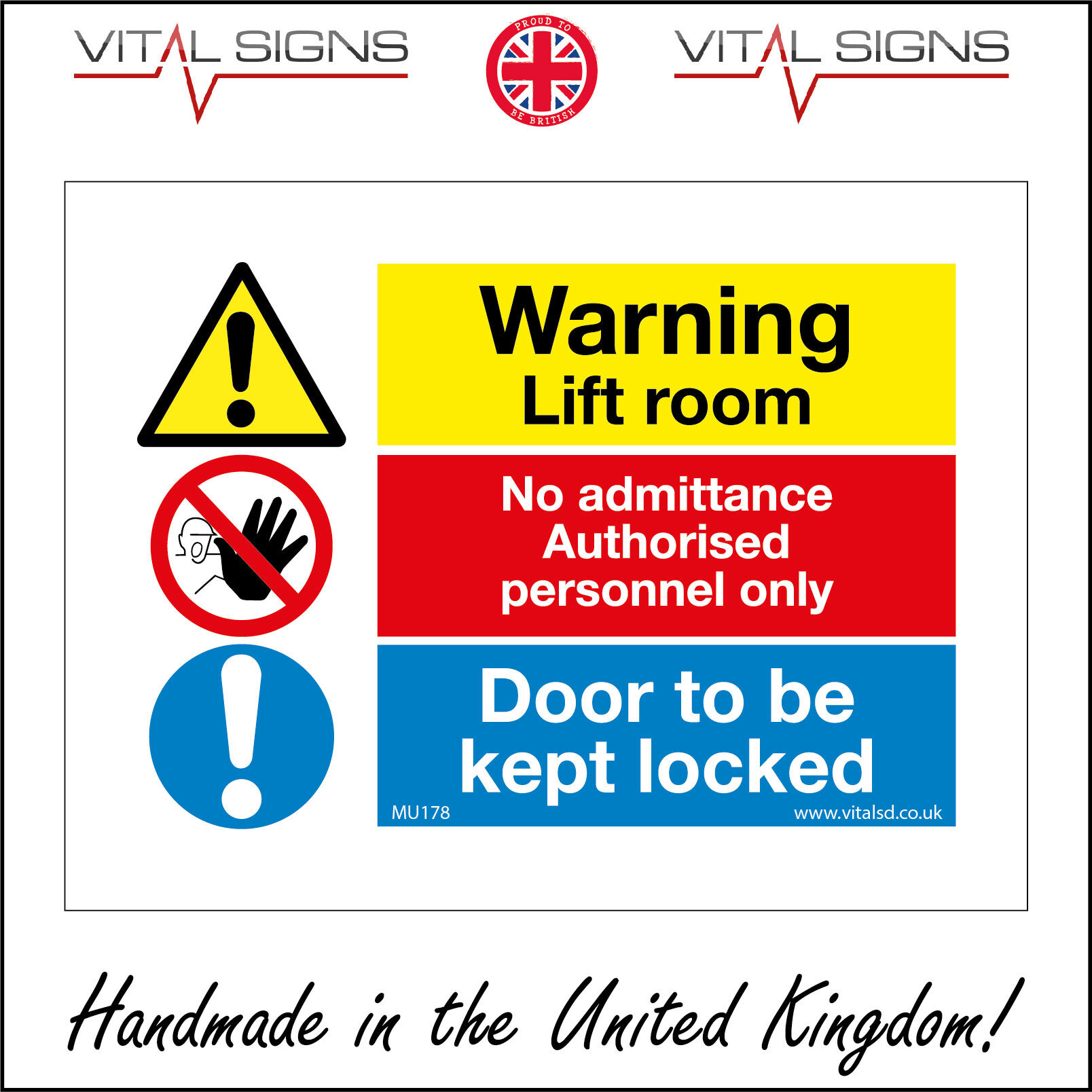 (600 x 450mm - 24 x 18, Dibond / Composite Aluminium) LIFT ROOM ...