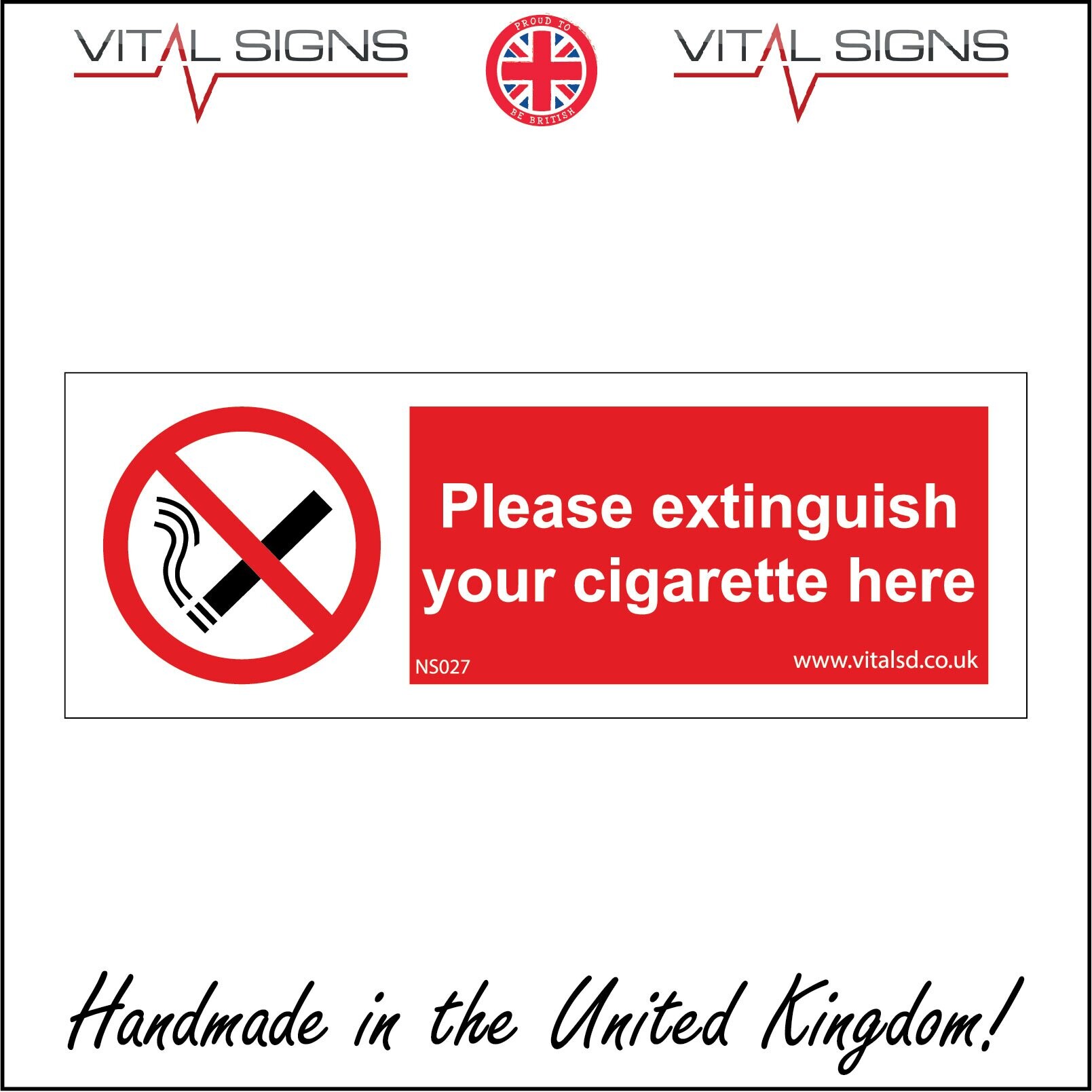 (150 x 50mm - 6 x 2, 1mm Pvc Foamex) NS027 Please Extinguish Your ...