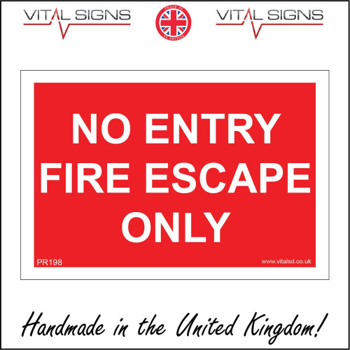 (400 x 600mm - 16 x 24, Magnetic - Vehicle Grade) PR198 No Entry Fire ...