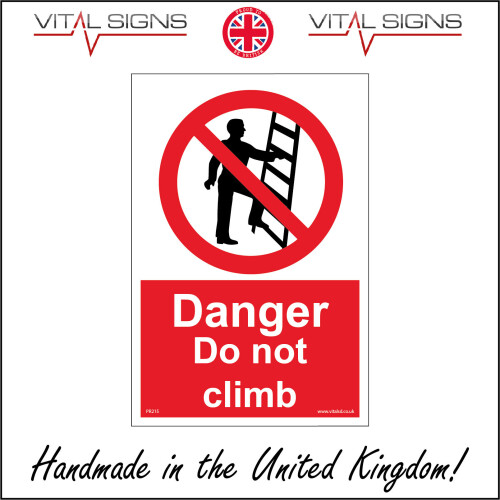 (450 x 600mm - 18 x 24, Sticker / Sav - White Background) PR215 Danger ...
