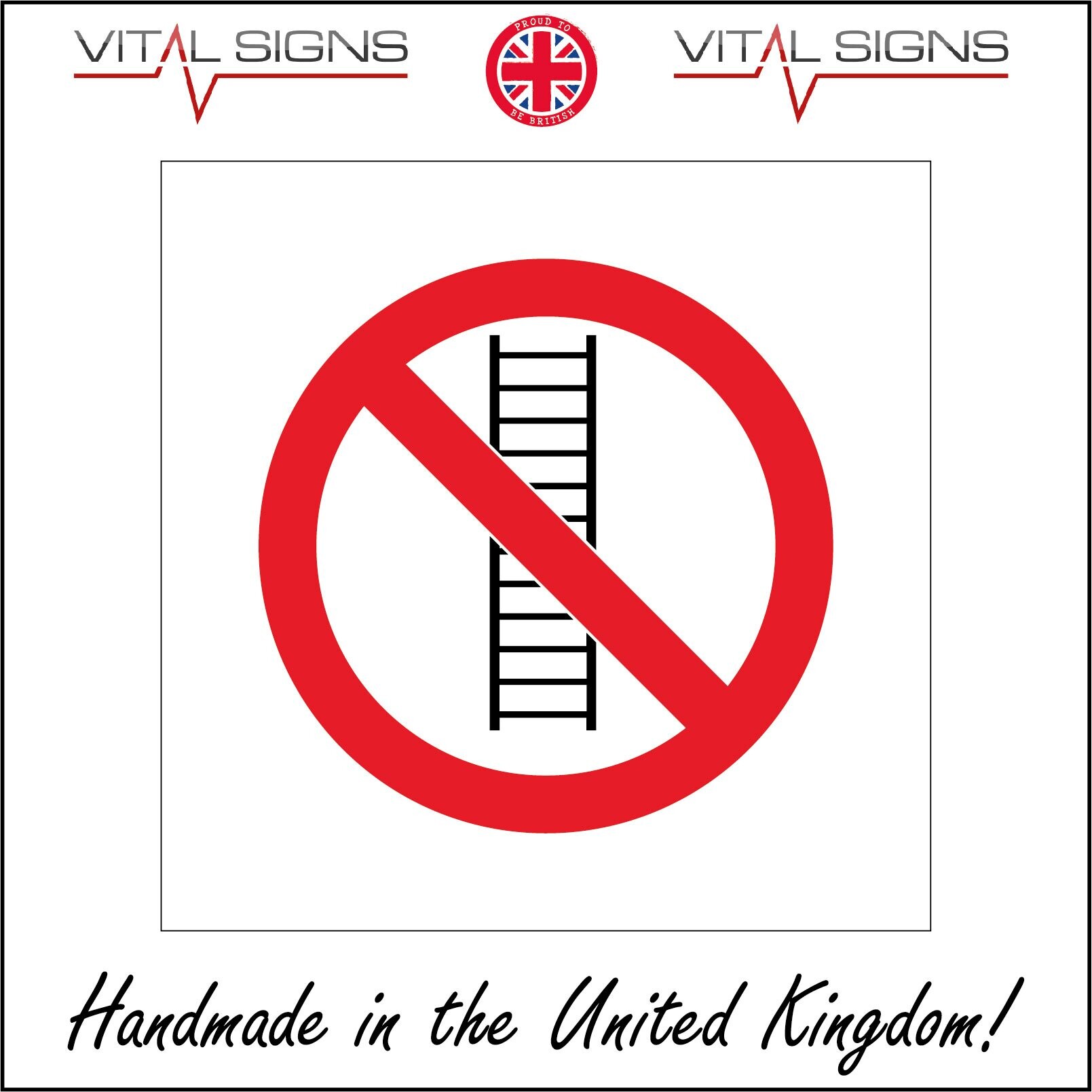 (1200 x 1200mm - 47 x 47, 1mm Pvc Foamex) PR004 Do Not Use Ladder SIGN ...