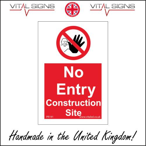 (300 x 400mm - 12 x 16, Dibond / Composite Aluminium) PR191 No Entry ...