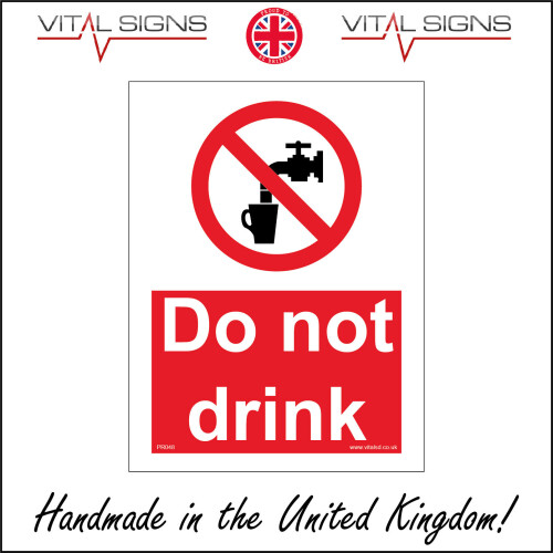 (200 x 300mm - 8 x 12, Dibond / Composite Aluminium) PR048 Do Not Drink ...