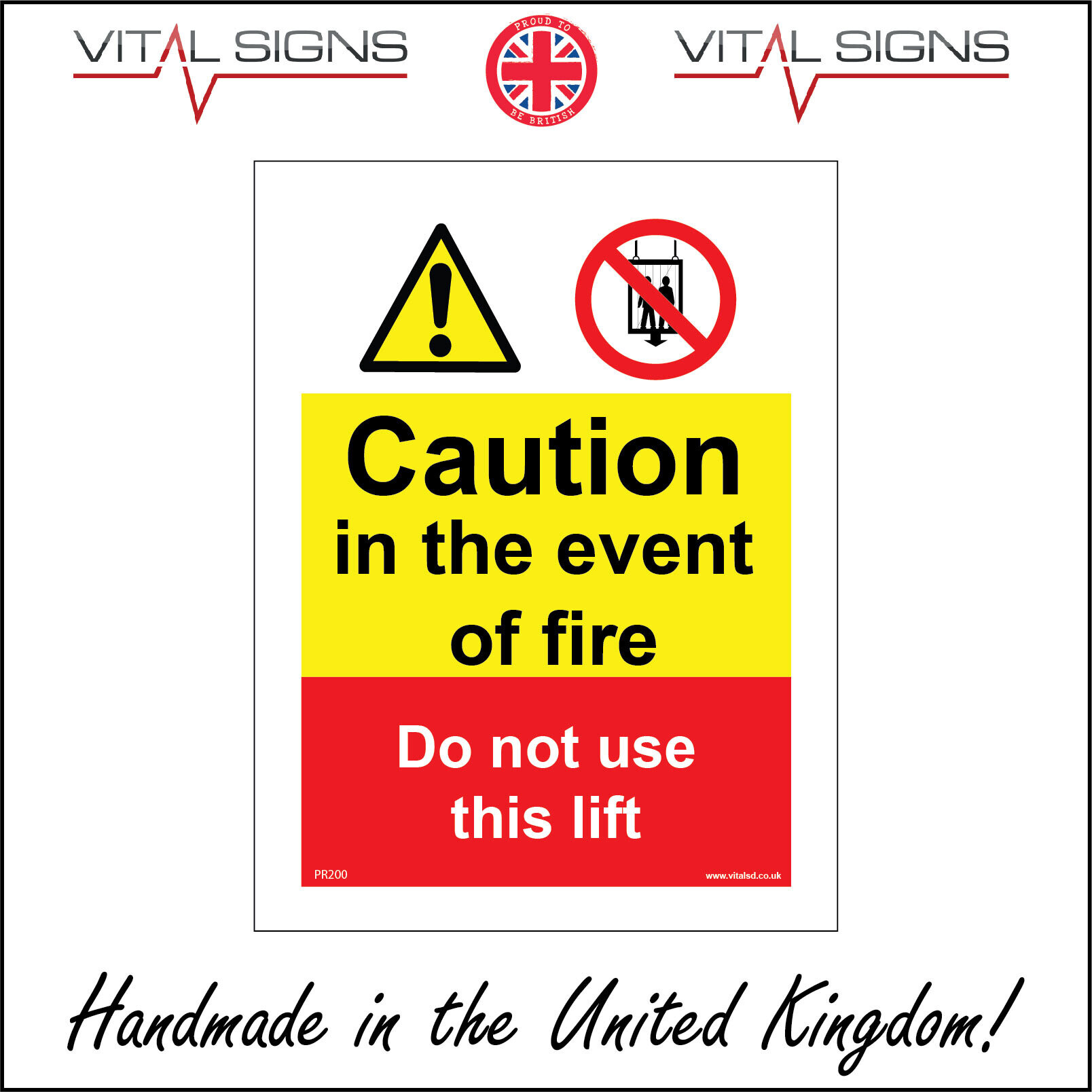 (150 x 200mm - 6 x 8, Magnetic - Vehicle Grade) PR200 Caution In The ...