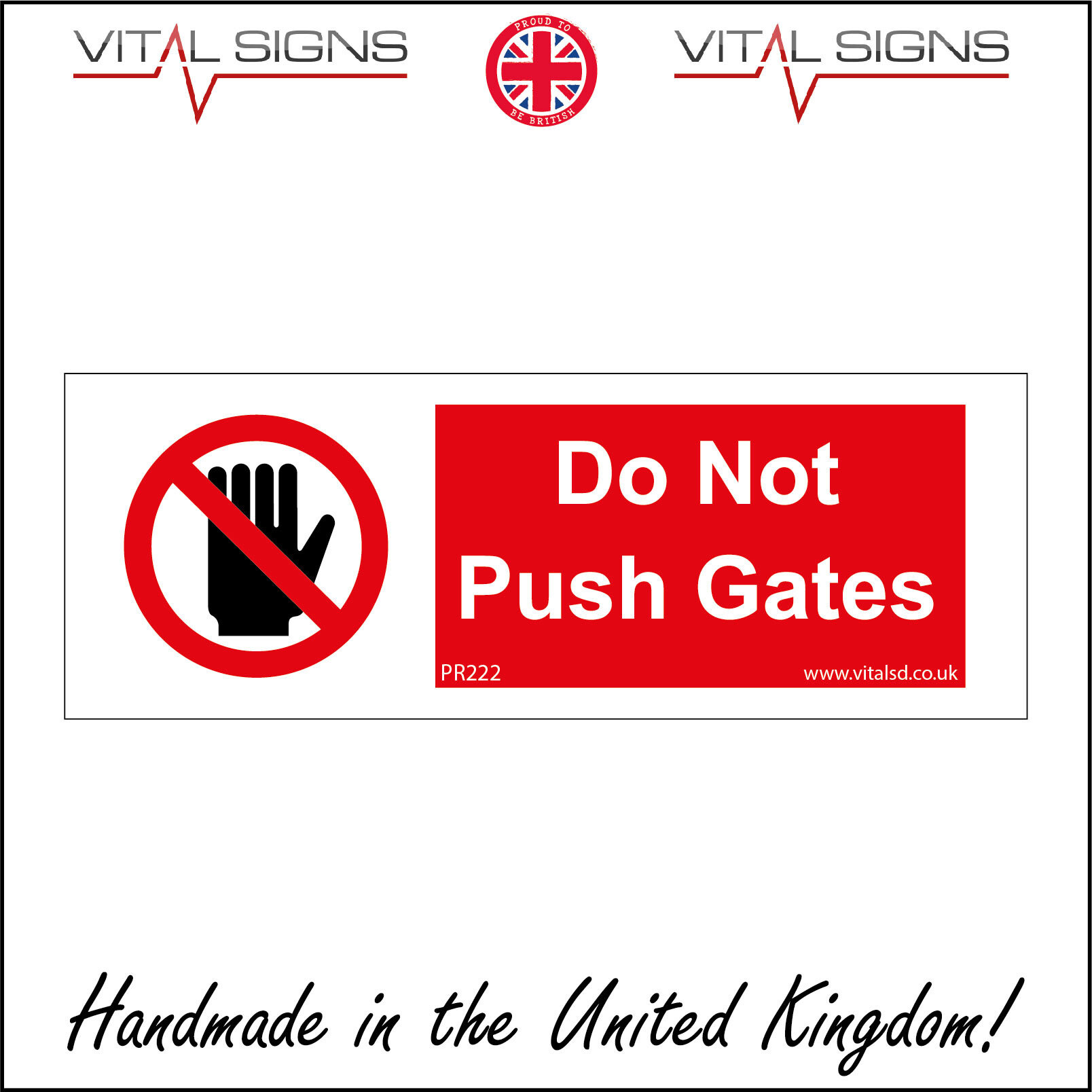 (150 x 50mm - 6 x 2, 3mm Standard Foamex Foamboard) PR222 Do Not Push ...