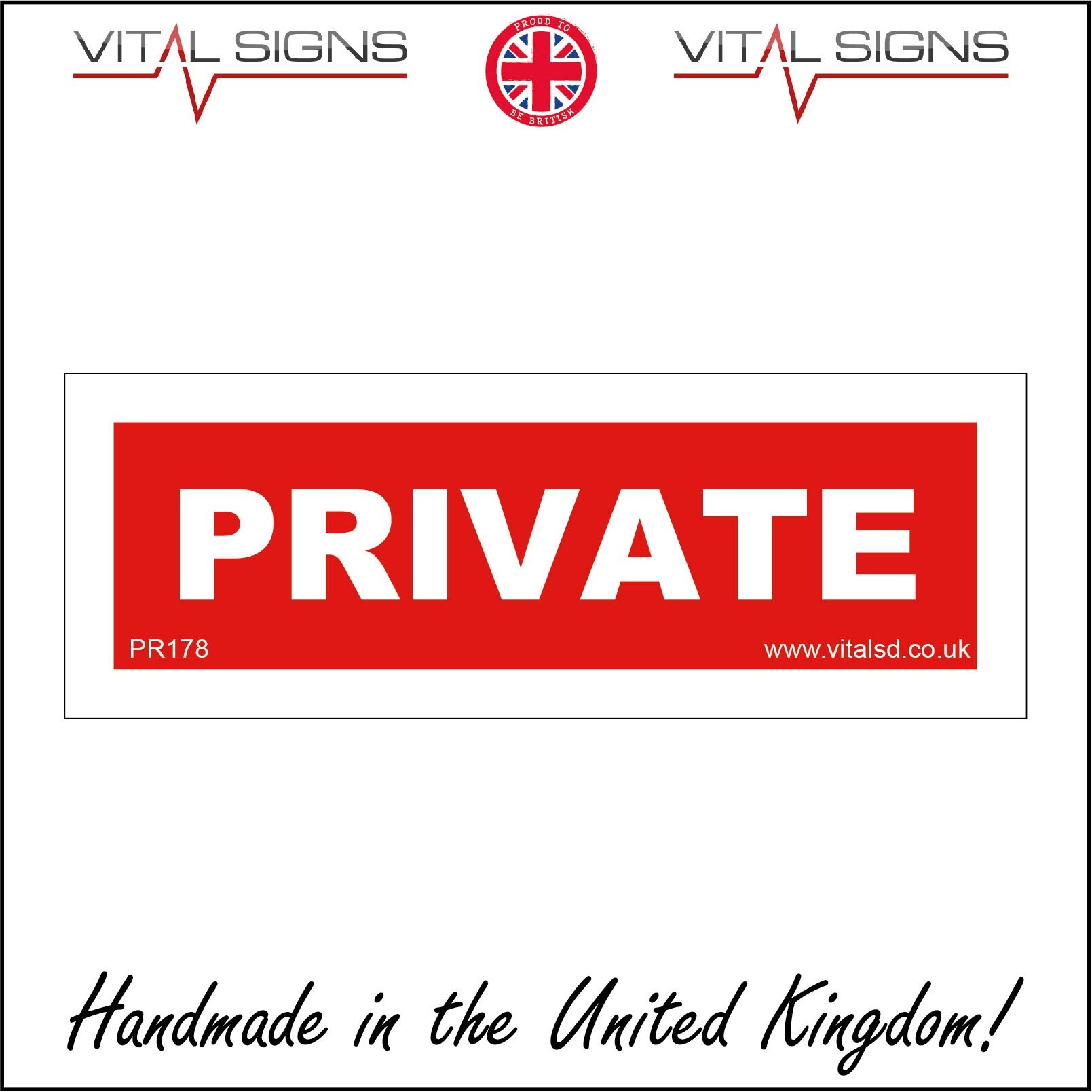 (150 x 50mm - 6 x 2, 3mm Standard Foamex Foamboard) PR178 Private SIGN ...