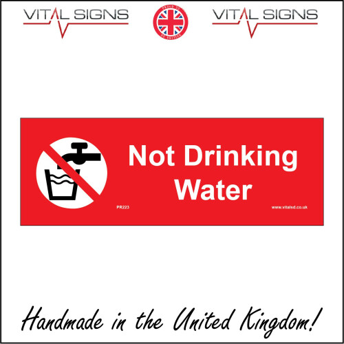 (450 x 150mm - 18 x 6, 1mm Pvc Foamex) PR223 Not Drinking Water Unsafe ...