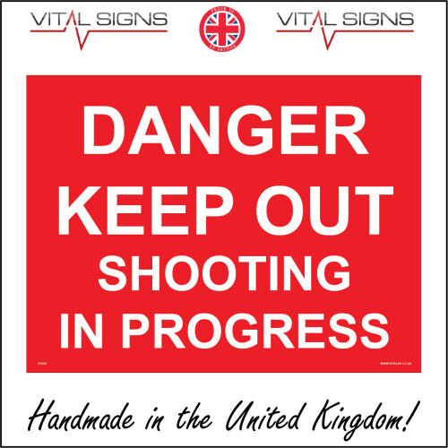(400 x 300mm - 16 x 12, Sticker / Sav - White Background) PR266 Danger ...