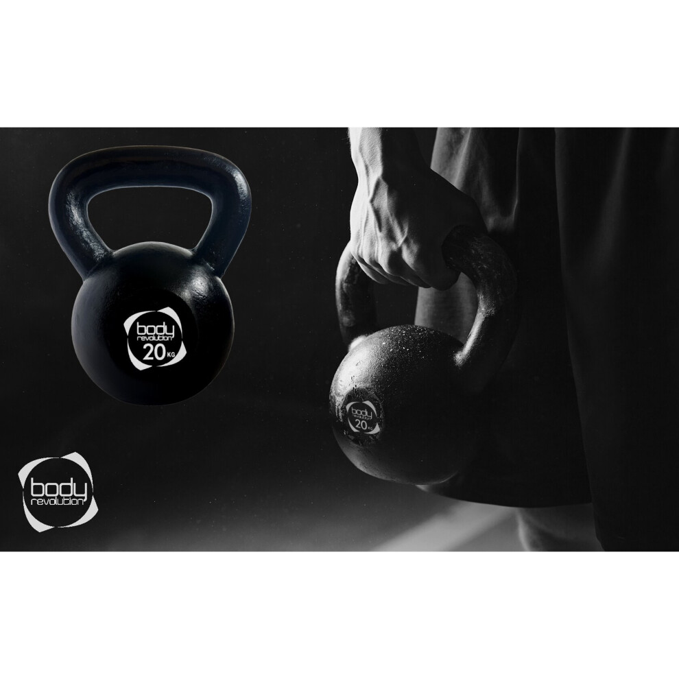Kettlebell en Fonte 18 kg Base Plate Poignée Ergonomique Poids ...