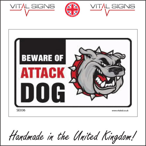 (400 x 300mm - 16 x 12, Sticker / Sav - White Background) SE036 Beware ...