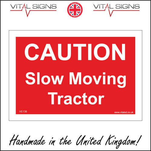(200 x 150mm - 8 x 6, Sticker / Sav - White Background) CAUTION SLOW ...