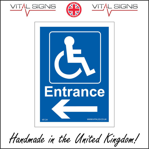 (450 x 600mm - 18 x 24, Dibond / Composite Aluminium) DISABLED ENTRANCE ...
