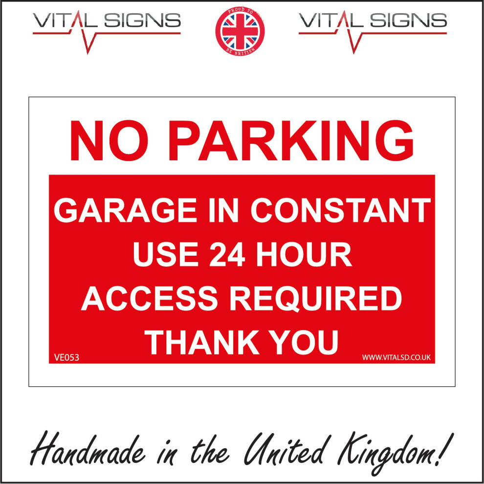 (600 x 400mm - 24 x 16, 1mm Pvc Foamex) NO PARKING GARAGE IN CONSTANT ...