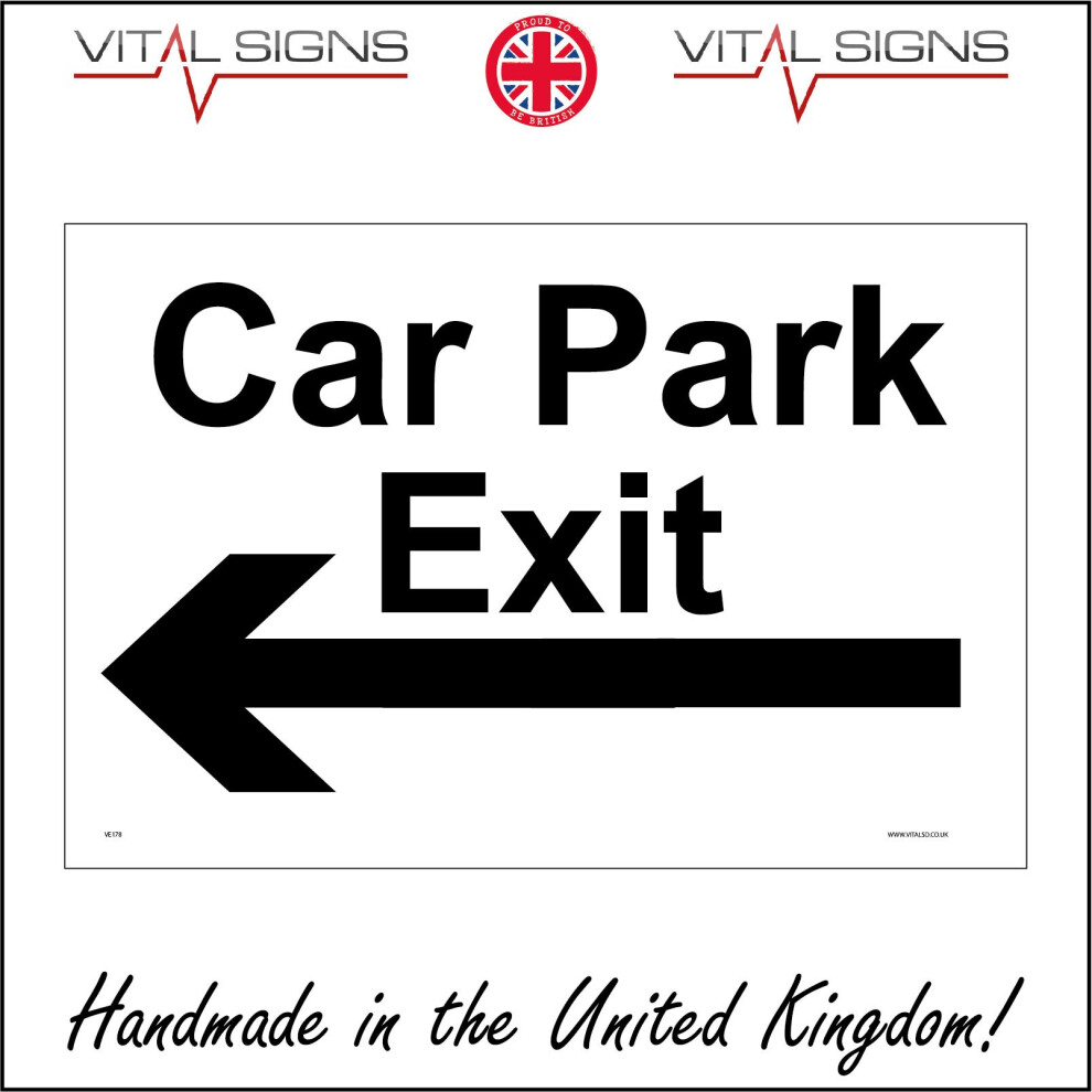 (600 x 450mm - 24 x 18, Magnetic - Vehicle Grade) VE178 Car Park Exit ...
