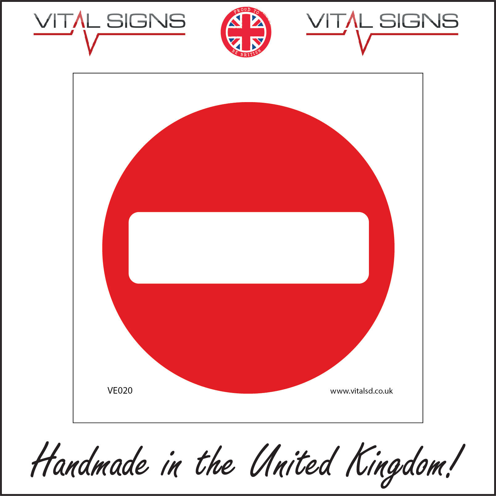 (900 x 900mm - 35 x 35, Dibond / Composite Aluminium) NO ENTRY SIGN ...