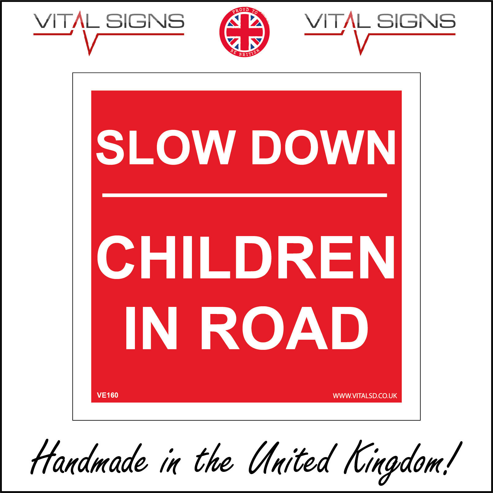 (400 x 400mm - 16 x 16, Magnetic - Vehicle Grade) SLOW DOWN CHILDREN IN ...