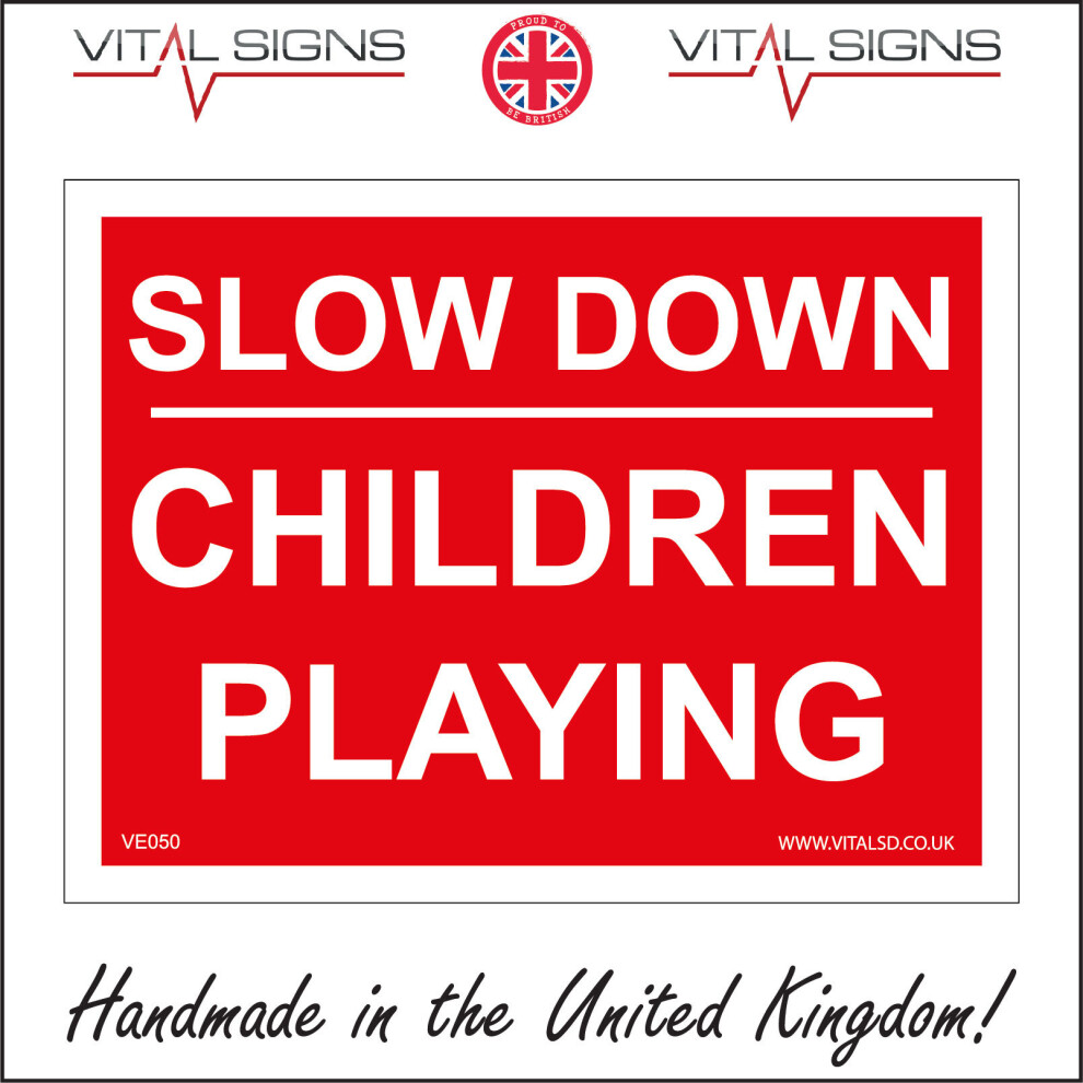 (200 x 150mm - 8 x 6, Sticker / Sav - White Background) SLOW DOWN ...